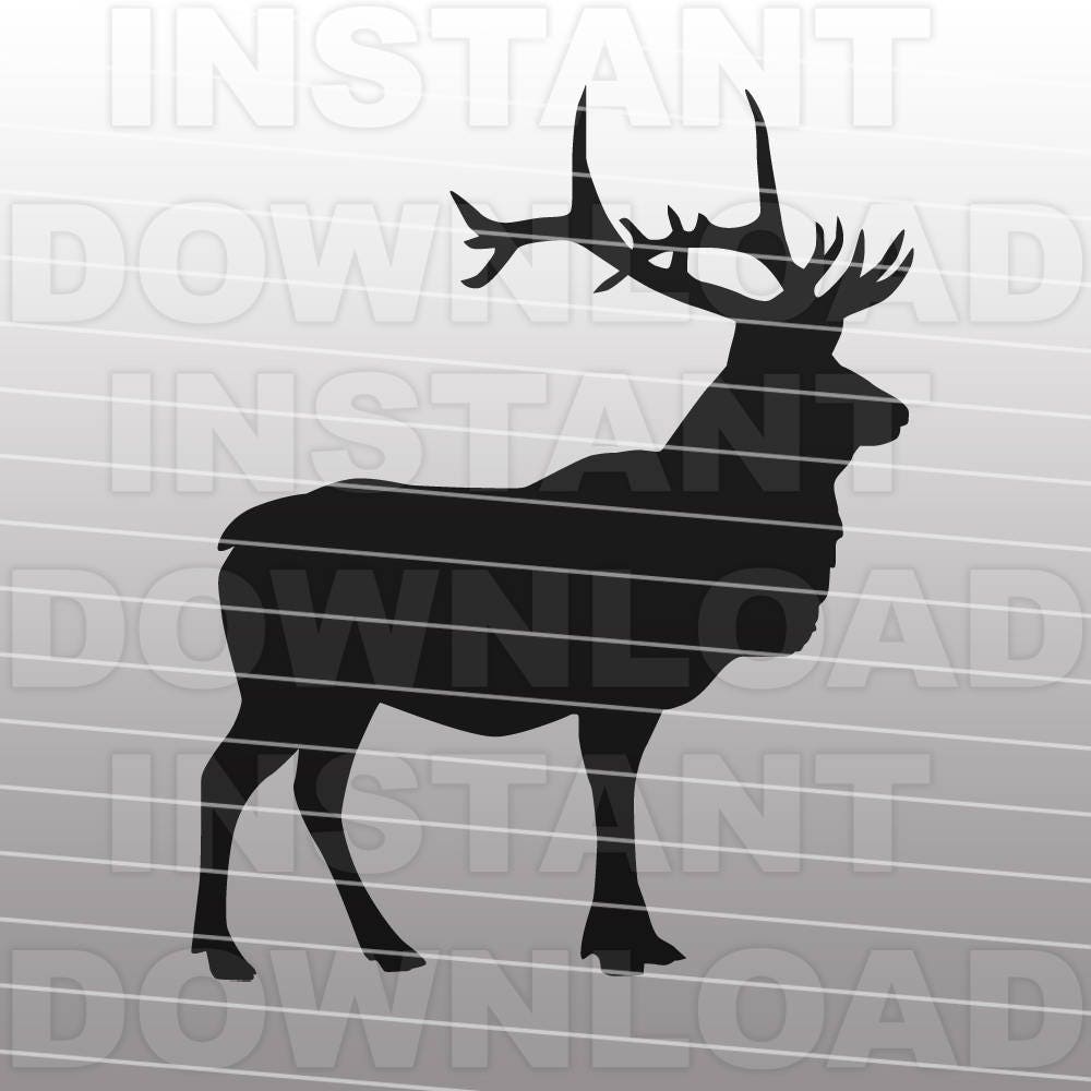 Elk SVG File Elk Hunter SVG File Vector Art Commercial & | Etsy