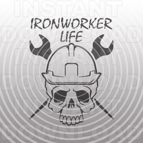 Union Ironworker Life Skull SVG Fileunion Riggers SVG vector - Etsy