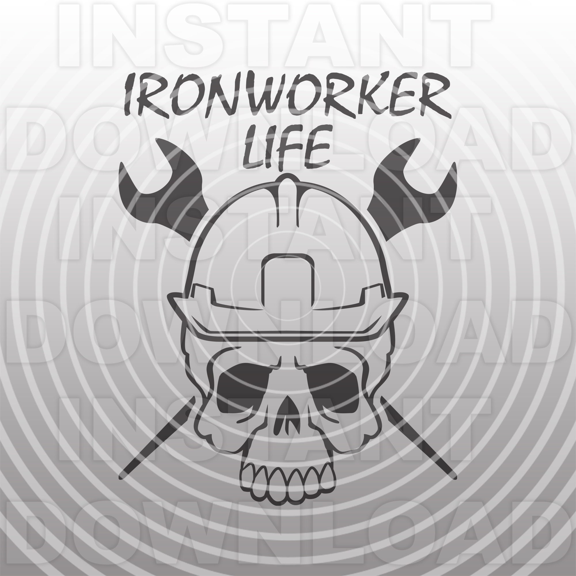 Union Ironworker Life Skull SVG Fileunion Riggers SVG vector - Etsy Israel