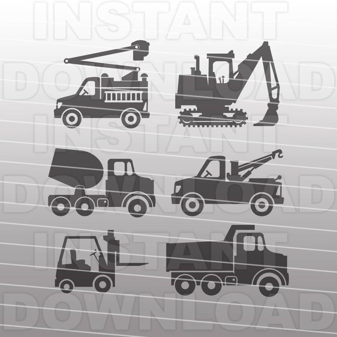 SVG Bundle,transportation and Construction SVG File-vector Clip Art for ...