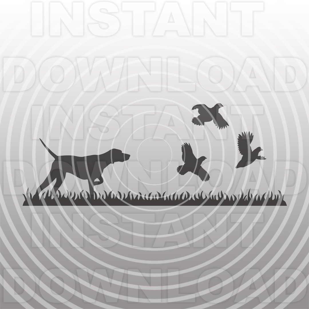 English Pointer Dog With Quail SVG File,quail Hunting SVG -vector ...