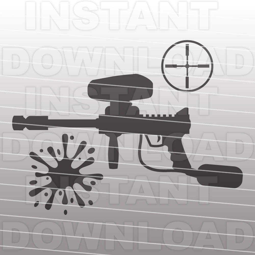 Paintball Gun SVG File Paintball SVG File Commercial & | Etsy