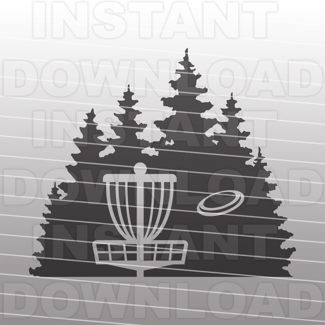 Disc Golf SVG File,disc Golfer Svg,disc Golf Trees Svg -vector Art ...