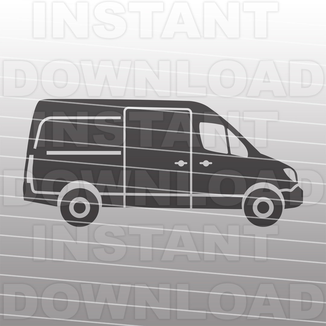Sprinter Van SVG File,delivery Van Svg,delivery Truck Svg -vector Clip ...