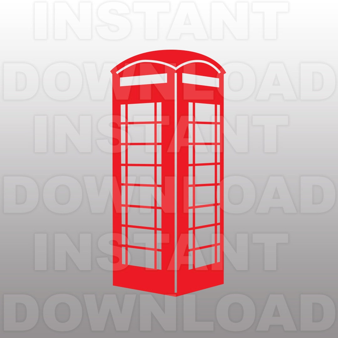 United Kingdom British Phone Booth SVG File, Cricut Svg, Silhouette Svg ...