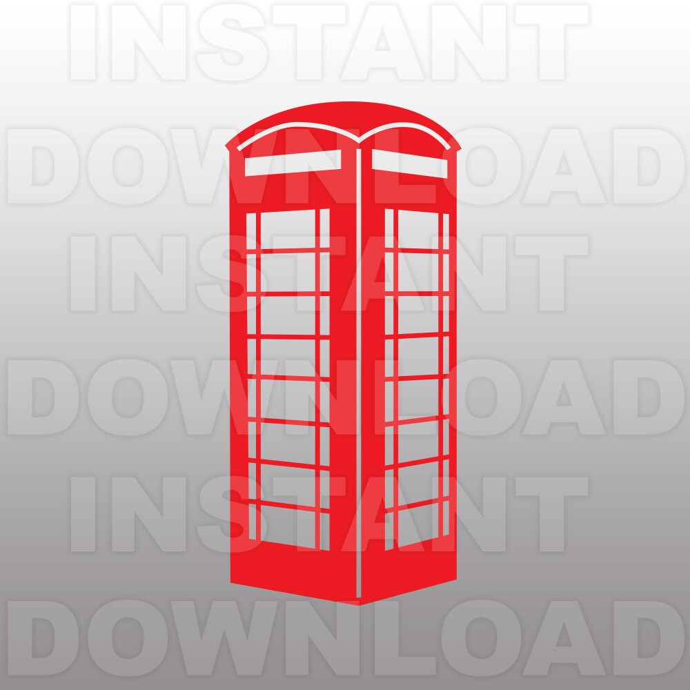 United Kingdom British Phone Booth SVG File Cricut Svg | Etsy