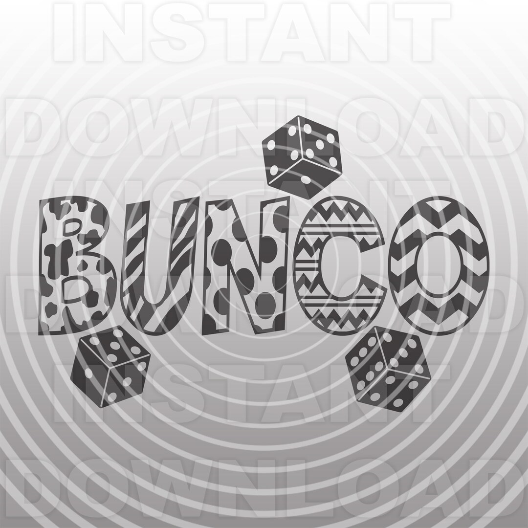 Bunco SVG Design,gambling Svg,bunco Dice SVG File -vectorart Commercial ...