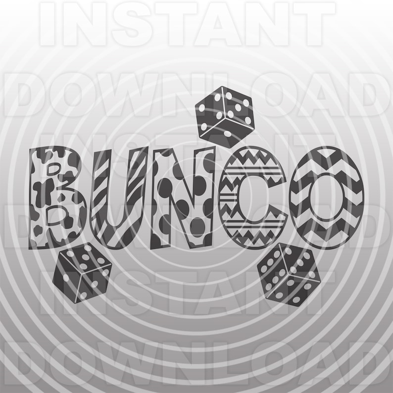 Bunco SVG Designgambling Svgbunco Dice SVG File vectorart - Etsy