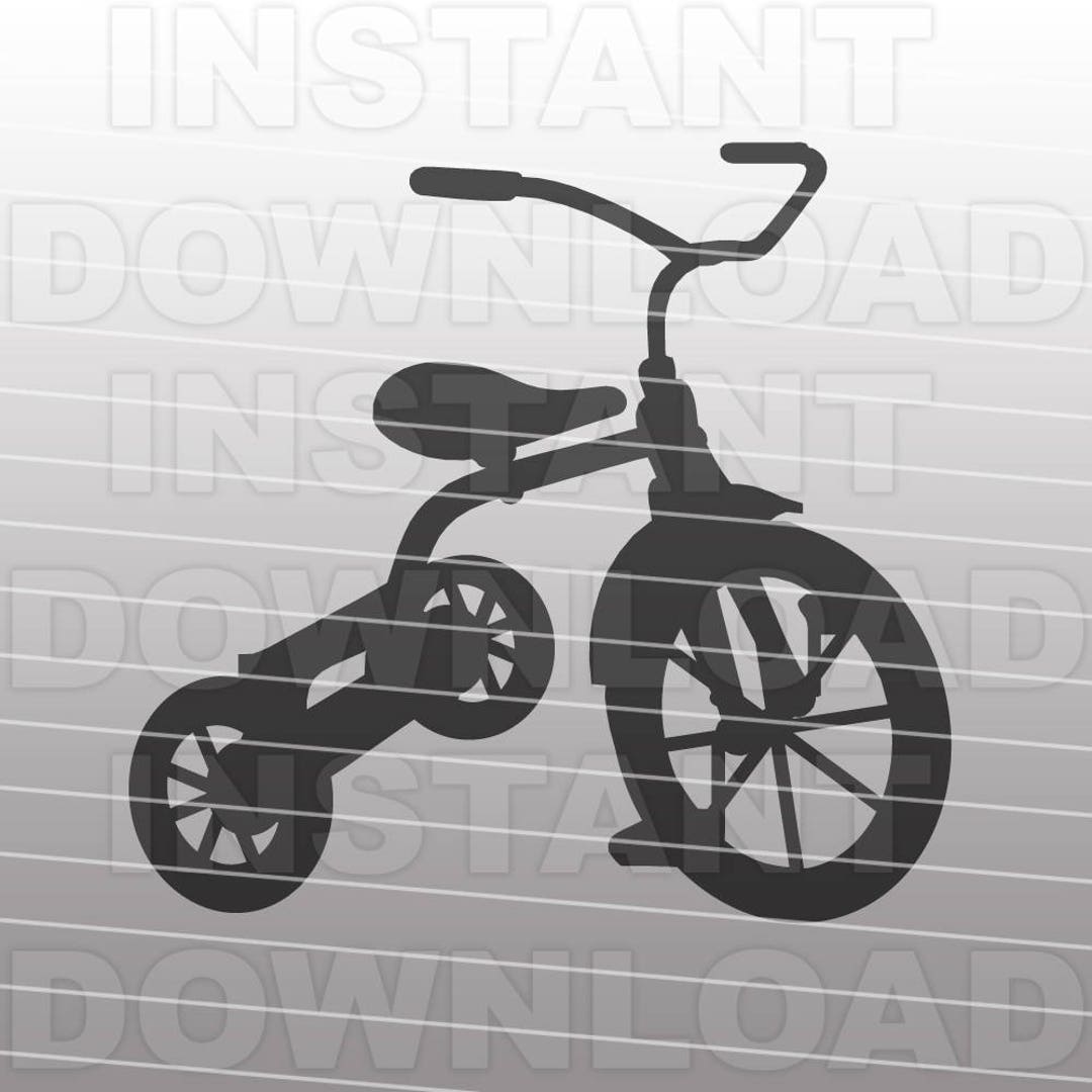 Tricycle SVG File Cutting Template-vector Clip Art for Commercial ...