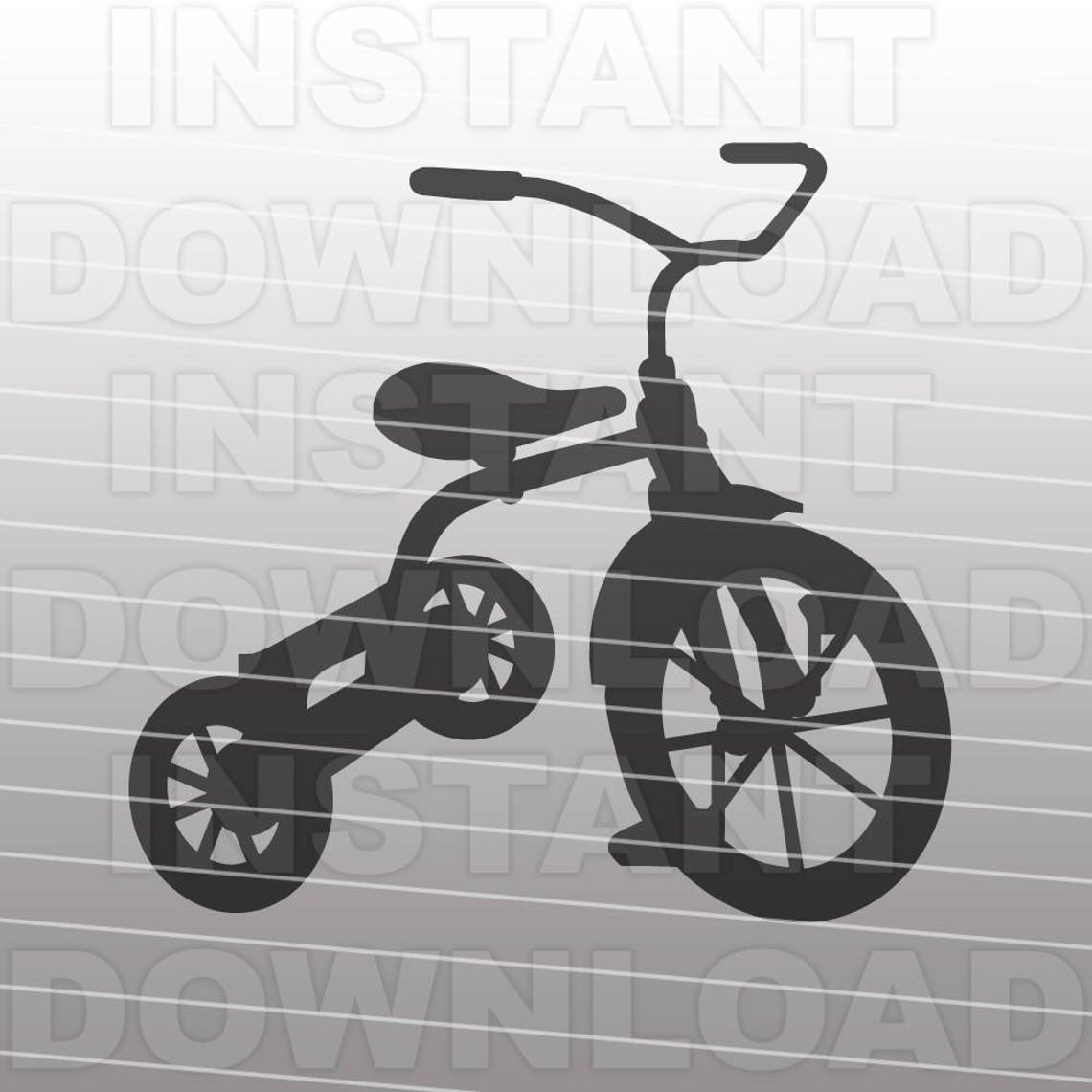 Tricycle SVG File Cutting Template-vector Clip Art for Commercial ...