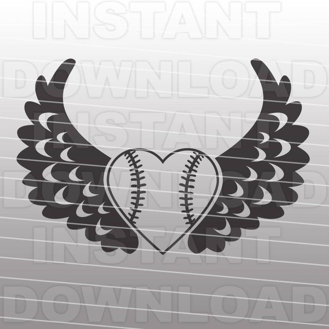 Baseball SVG File,softball SVG File,baseball Wings Svg-cutting Template ...