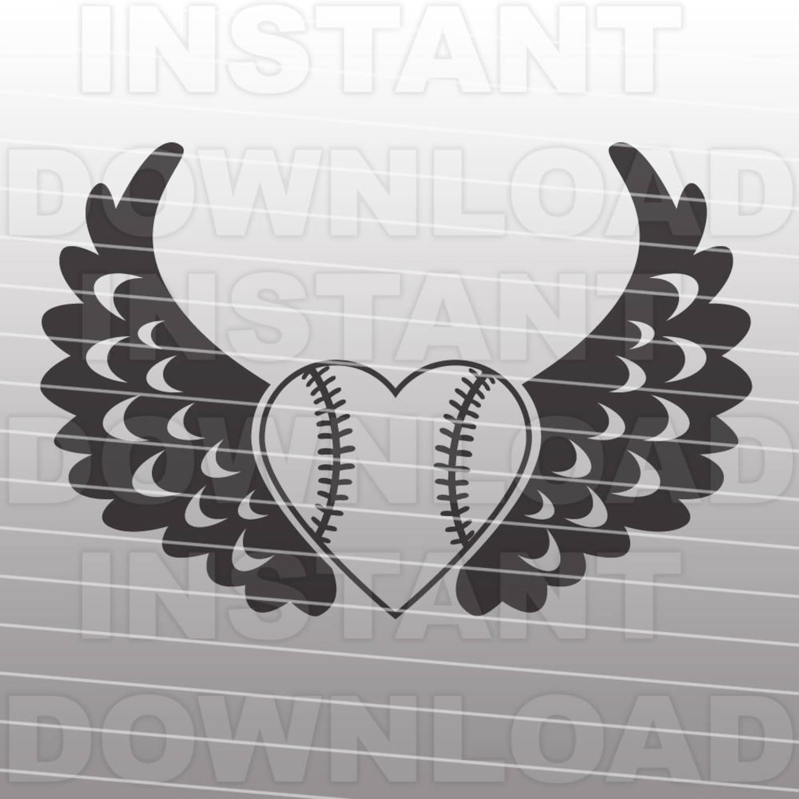 Baseball SVG Filesoftball SVG Filebaseball Wings Svg-cutting - Etsy