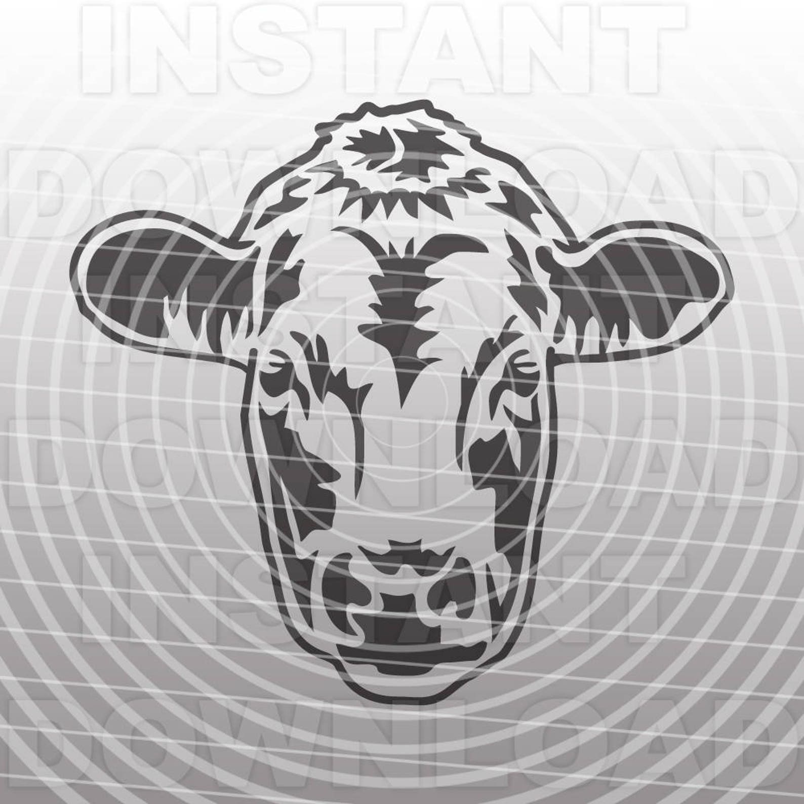 Angus Bull Head SVG File,angus SVG File,cattle Svg,bull Svg-vector Clip ...