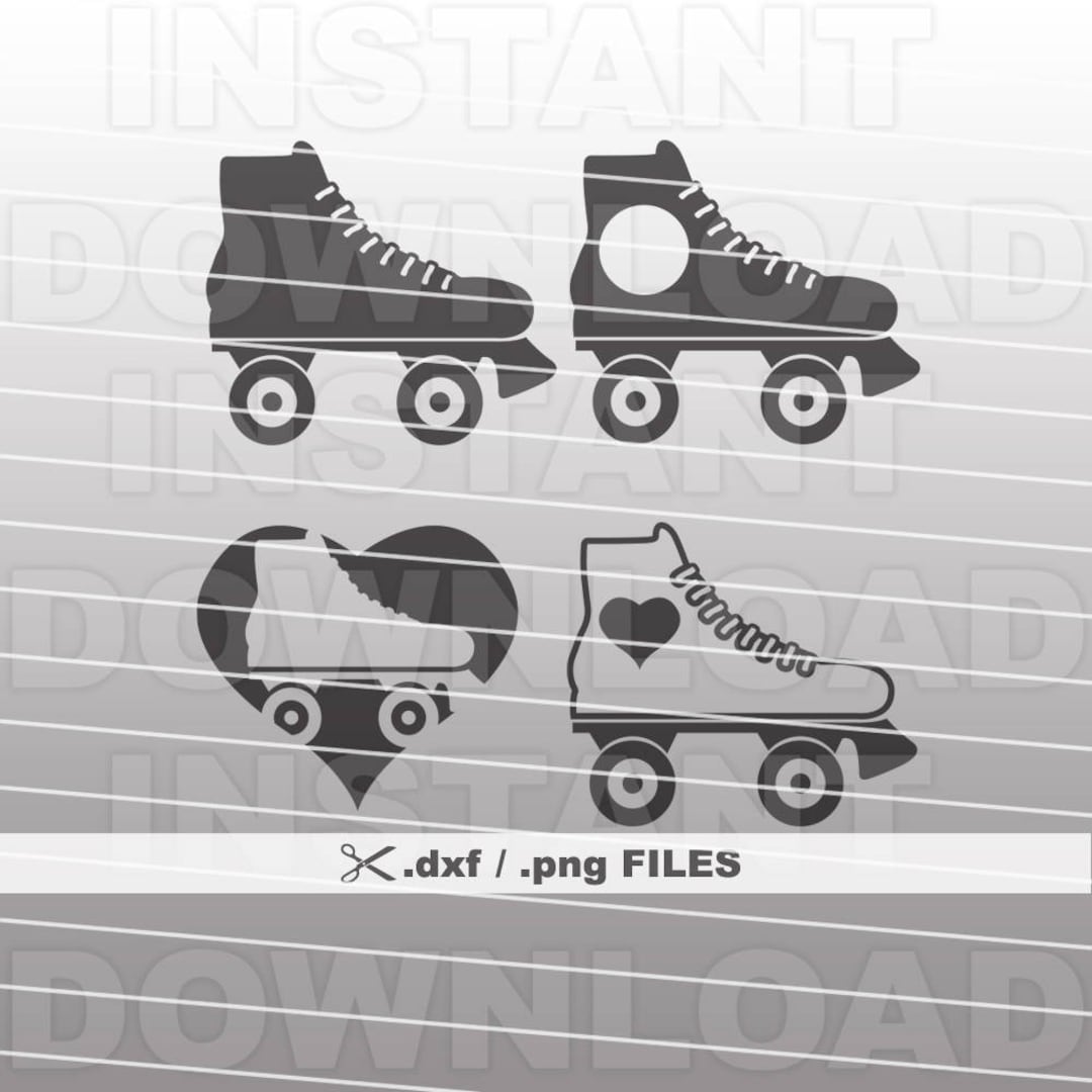Roller Skates DXF File - Roller Skates PNG File - Commercial & Personal ...