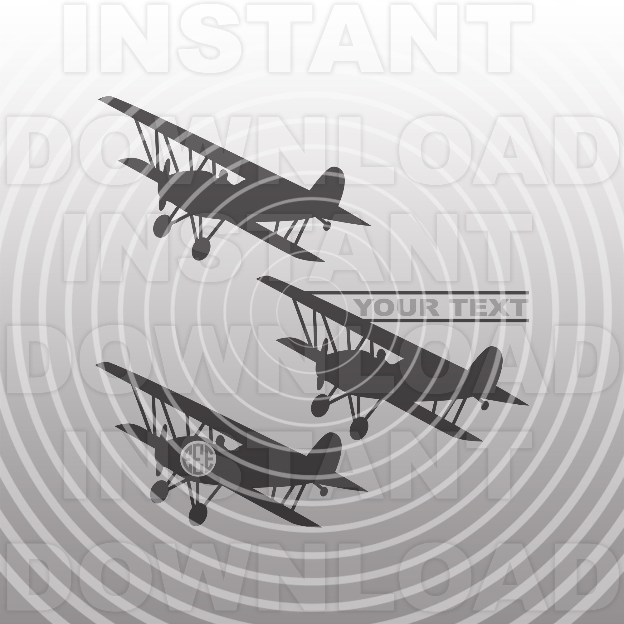 Biplane SVG Filebi-plane Svgairplane Pilot Svgvintage - Etsy