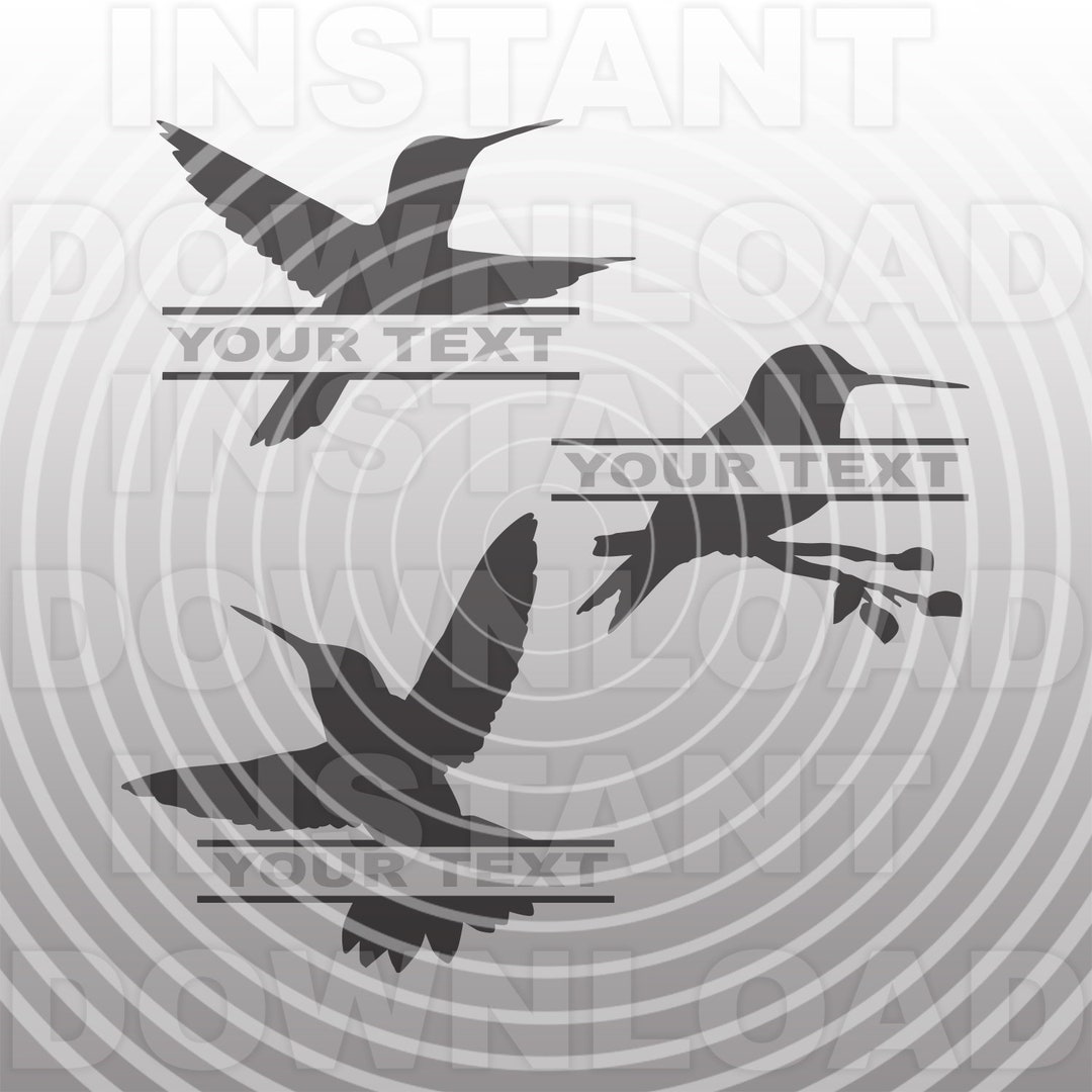 Hummingbirds Split Monogram Frame SVG File,fairy Garden SVG -vector Art ...