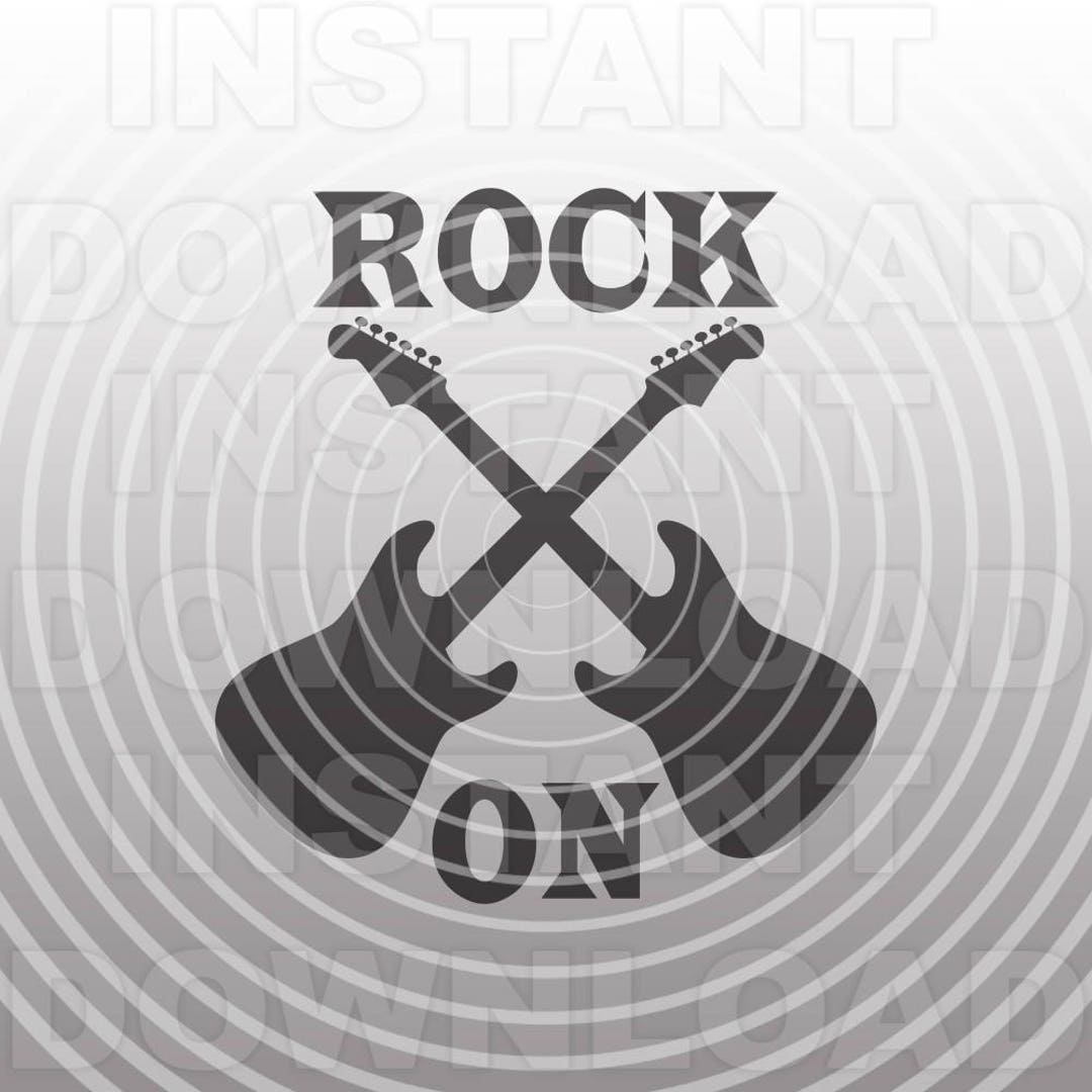 Rock on Electric Guitars SVG File,rock Musician Svg,svg File for Cricut ...