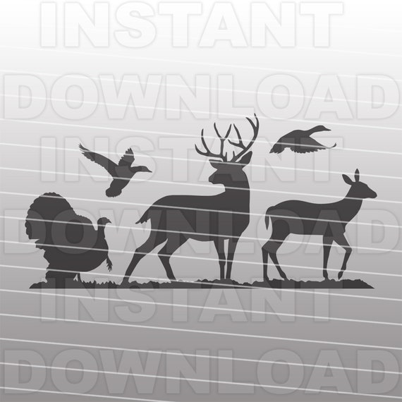 Wildlife Scene Svgturkey Hunting SVG Filedoe Hunting | Etsy