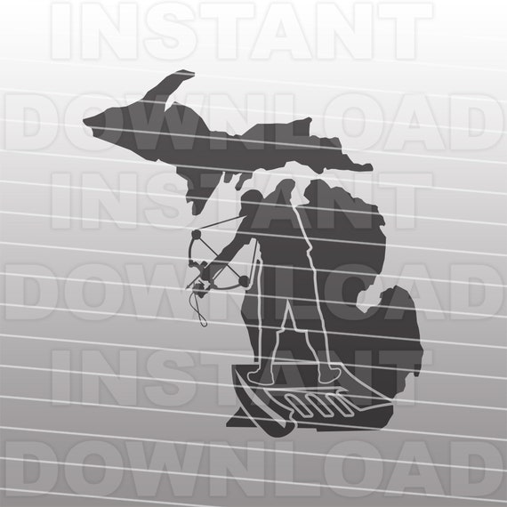 Michigan Bowfishing Fisherman SVG Filebow Fishing SVG | Etsy