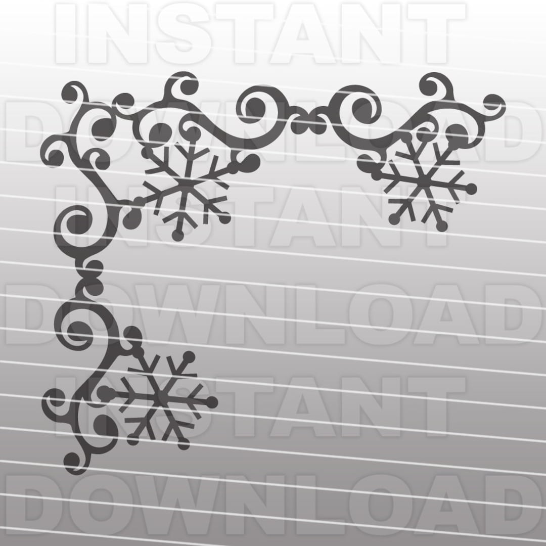 Snowflake Flourish SVG File - Christmas SVG File - Winter SVG File ...