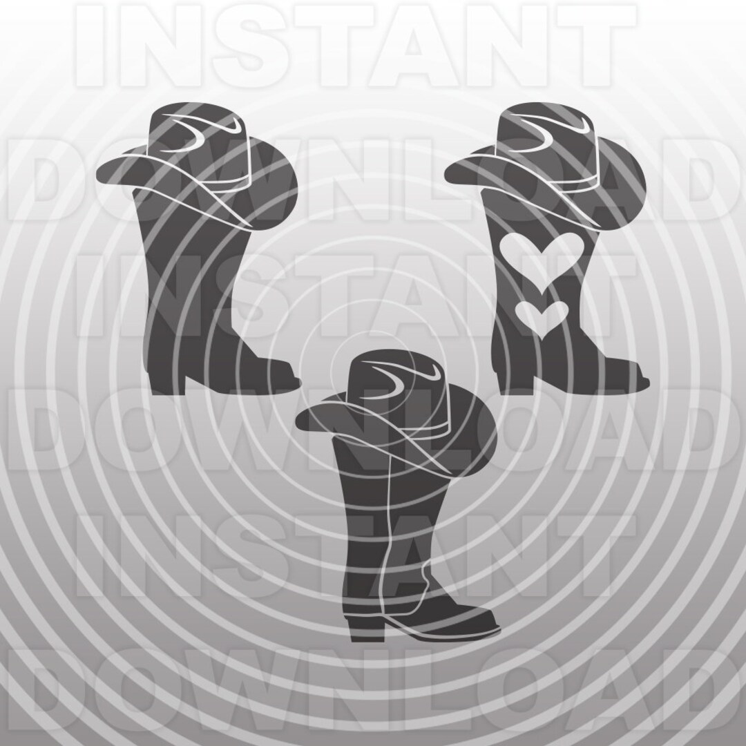 Cowboy Boots Svg,cowboy Hat SVG File,country Western Svg,cowgirl Svg ...