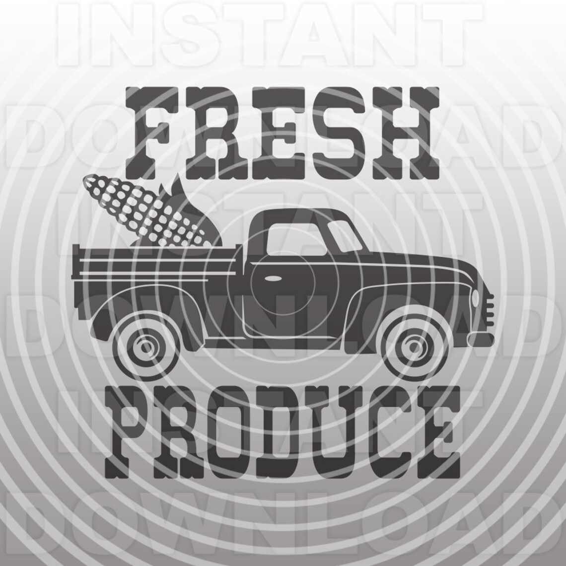 Fresh Produce SVG File,old Truck Svg,kitchen Svg,farmhouse Svg -vector ...