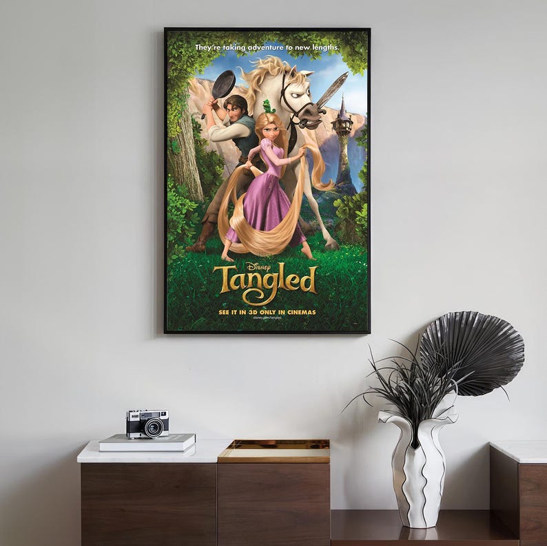 Walt Disney's Tangled Movie Poster,movie Prints for Cinema Rooms,wall ...