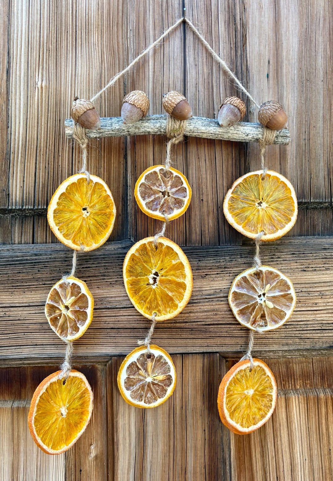 Citrus Sun Catcher, Litha Altar Decor, Witchy Garden Decor, Dried ...