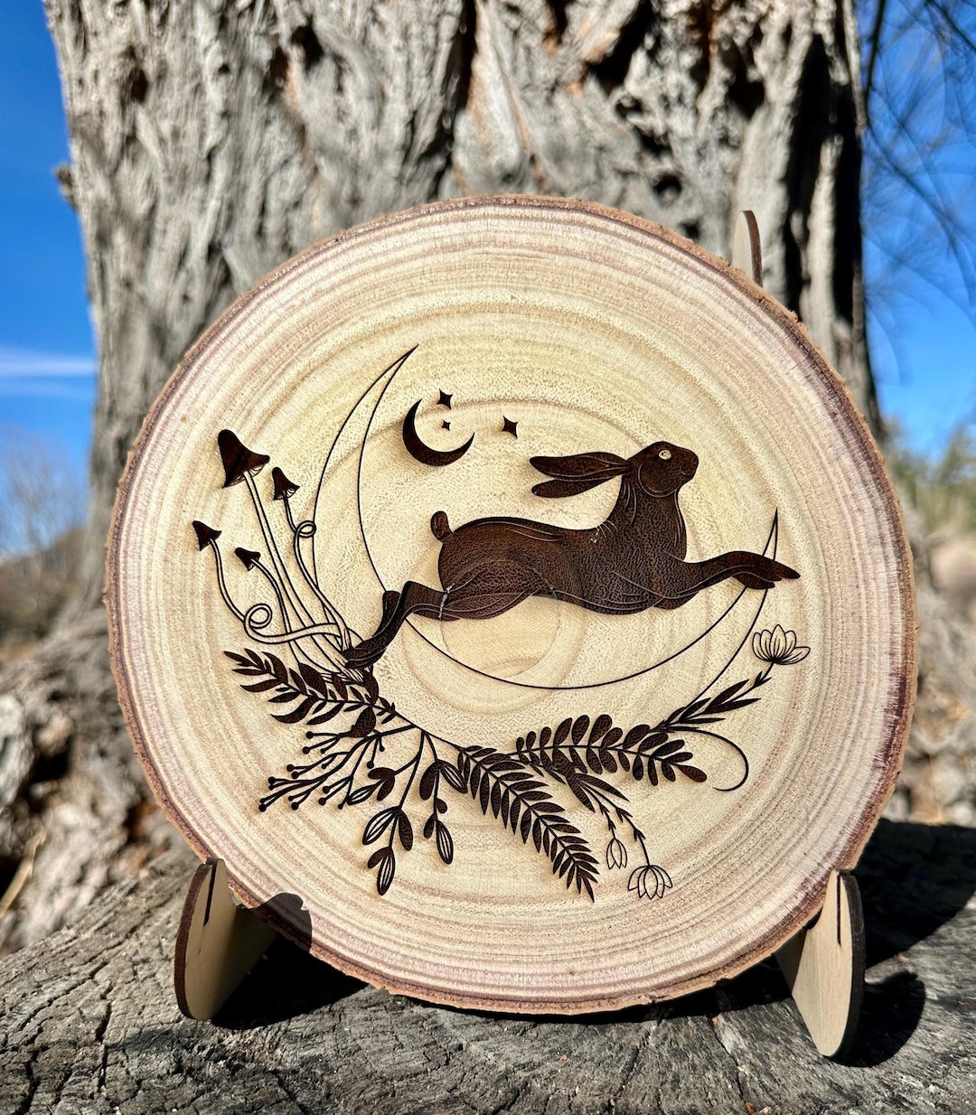 Ostara Hare, Laser Engraved Ostara Hare, Ostara Hare Blessing, Ostara ...