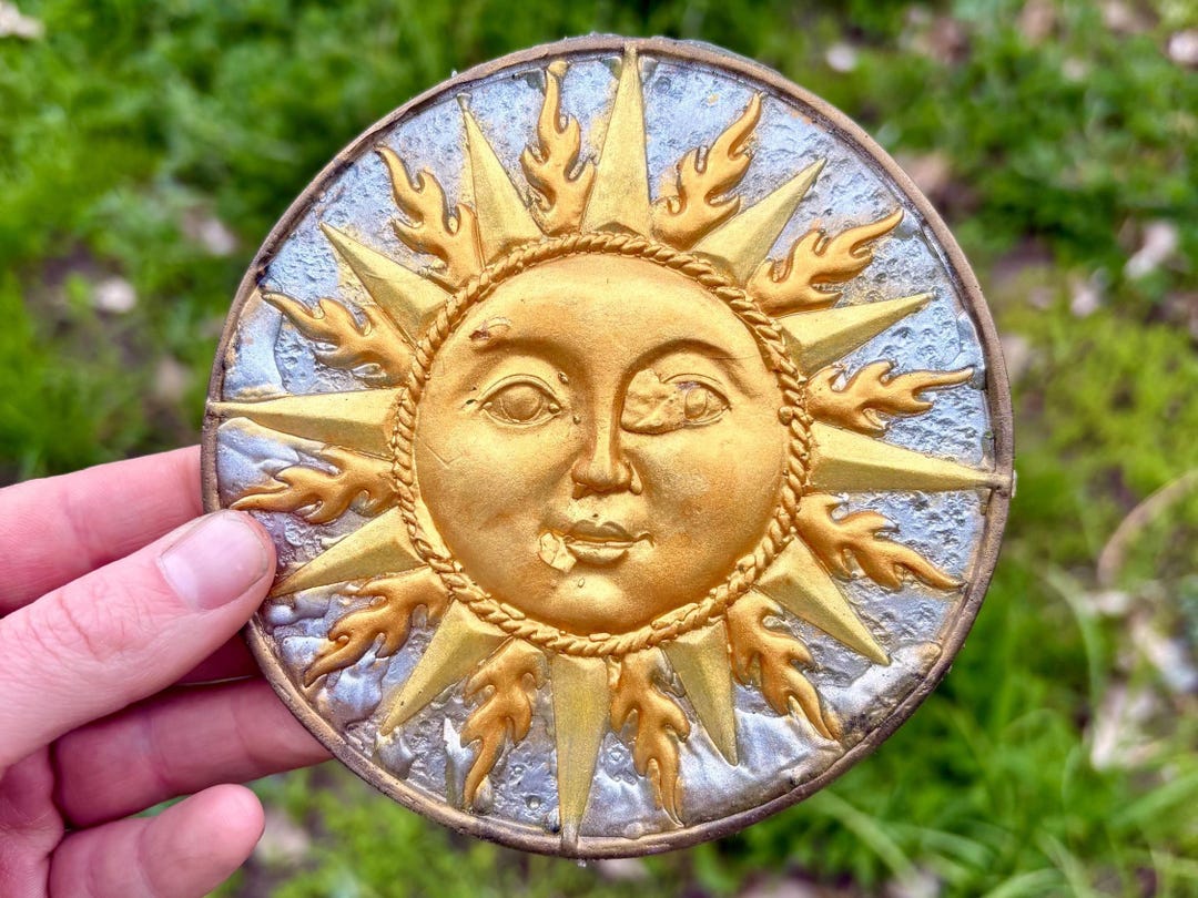 Sun Emblem, Litha Altar Decor, Sun Plaque, Summer Solstice, Litha, Sun ...