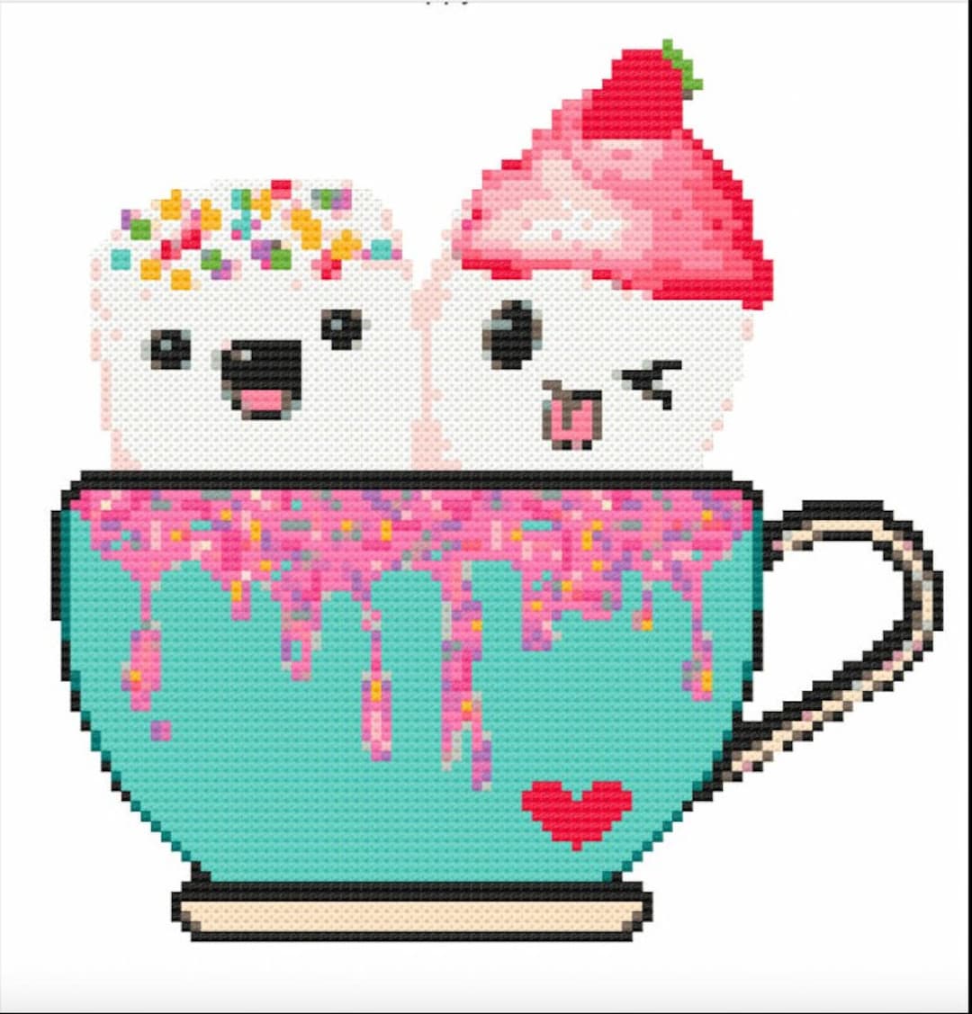Marshmallow Cross Stitch Chart - Etsy