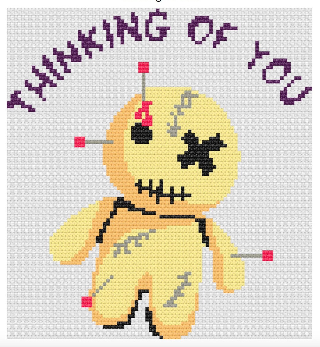 Voodoo Doll Cross Stitch Chart - Etsy