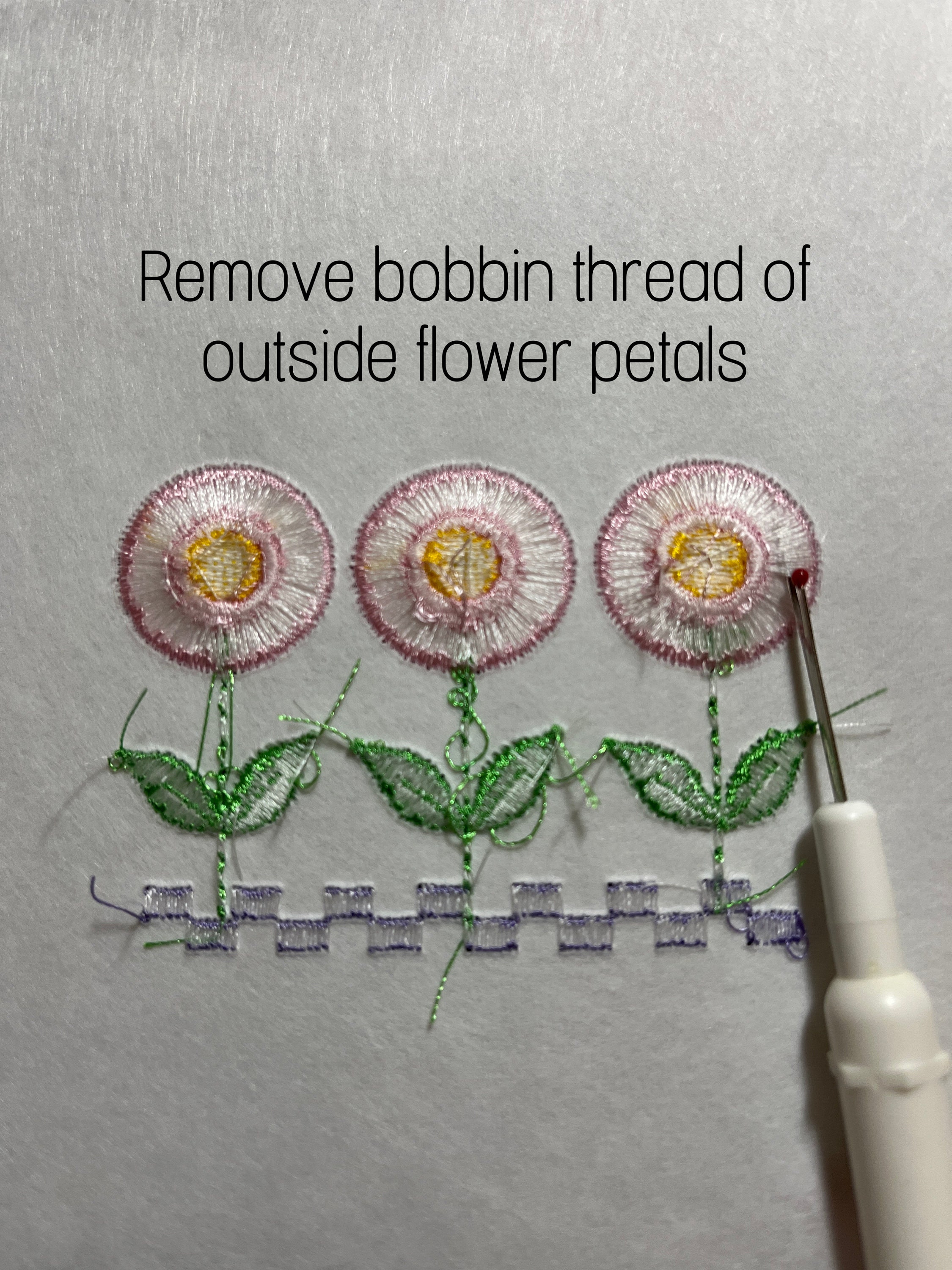 Daisy Floral Embroidery Design, Fringed Floral Embroidery Design ...