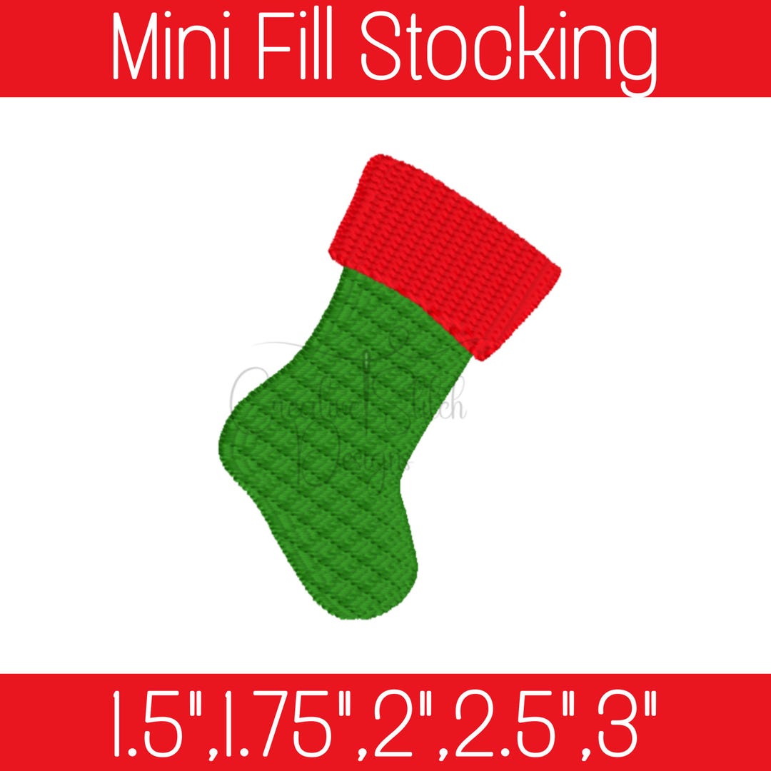 Mini Fill Christmas Stocking Machine Embroidery Design: Digital ...