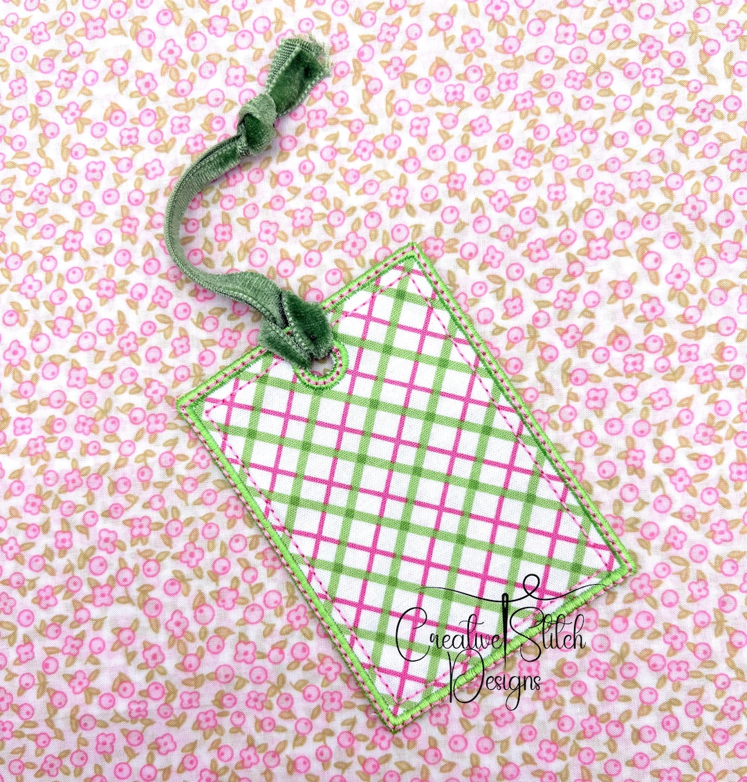 ITH Rectangular Bag Tag Embroidery Design (digital Download), Luggage ...