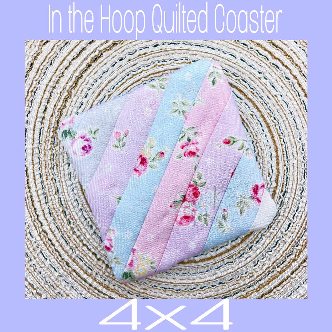 DIY Quilted Coaster Machine Embroidery Design (digital Download) - Etsy