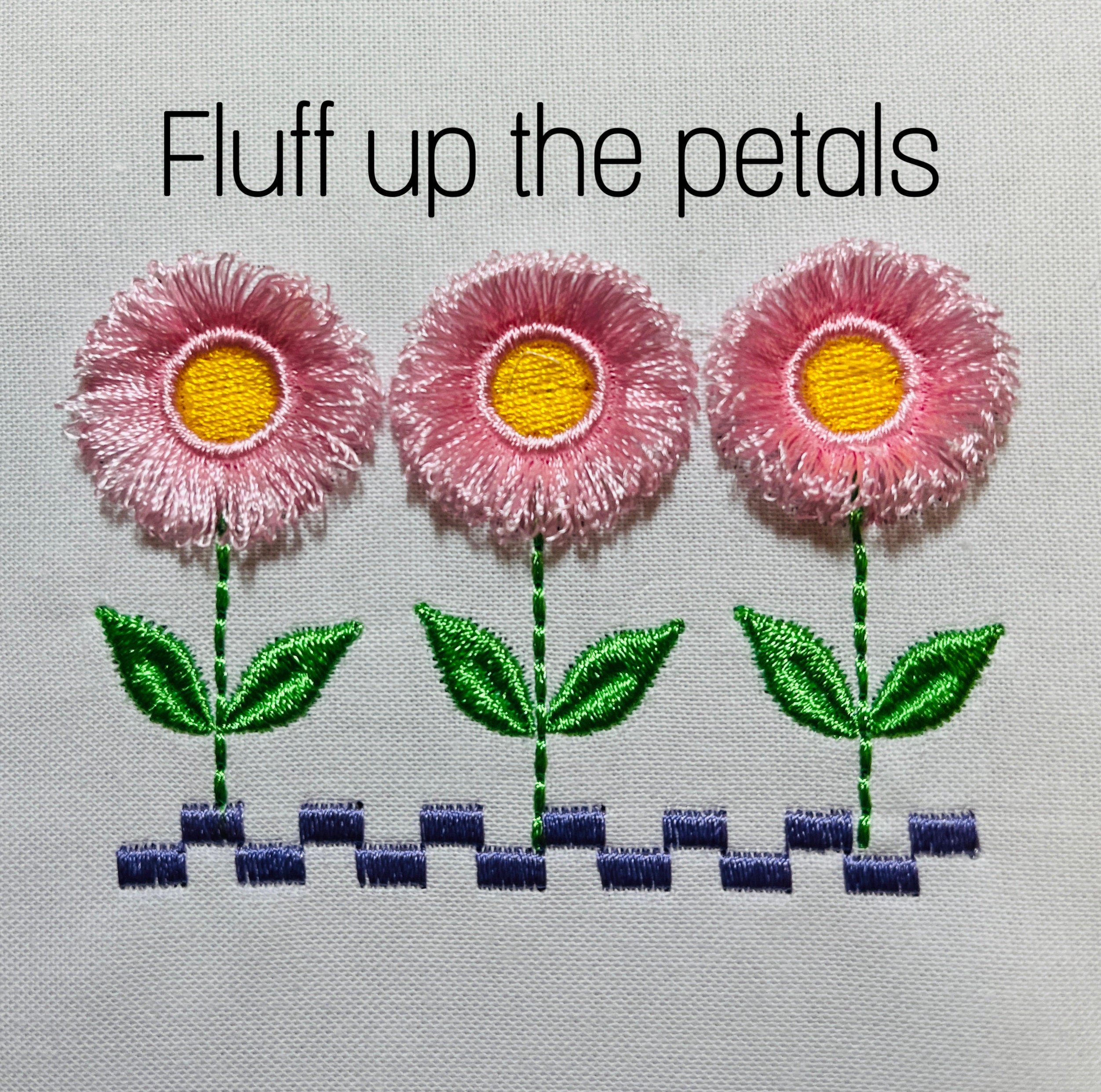 Daisy Floral Embroidery Design, Fringed Floral Embroidery Design ...