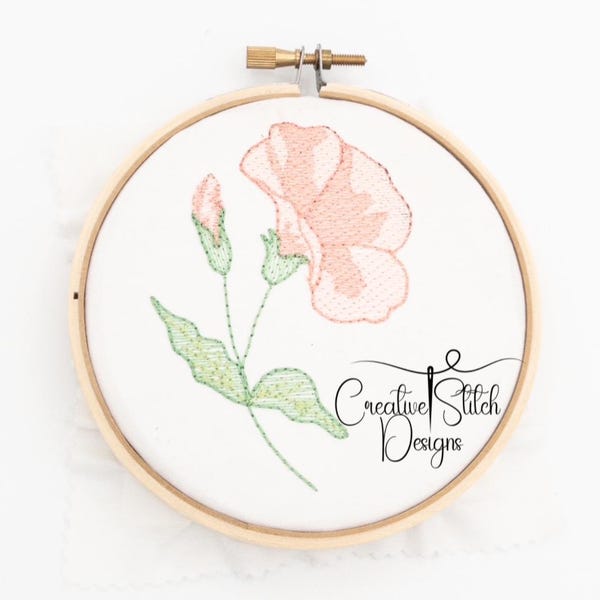 Sweet Pea Embroidery Design - Etsy Canada