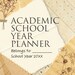 Academic School Year Planner for Teachers - Etsy