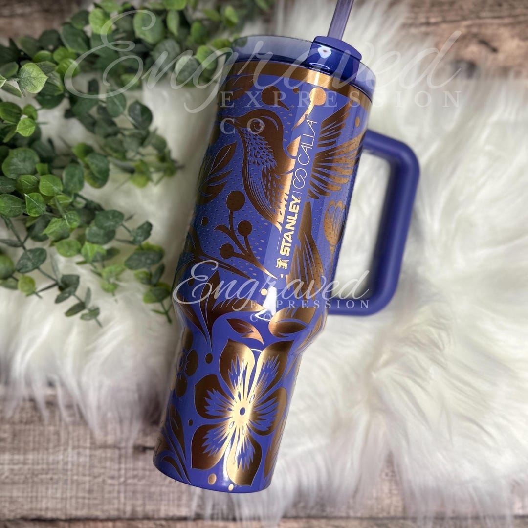 Laser Engraved Stanley Tumbler Etched Skipper Blue Calia Collection ...