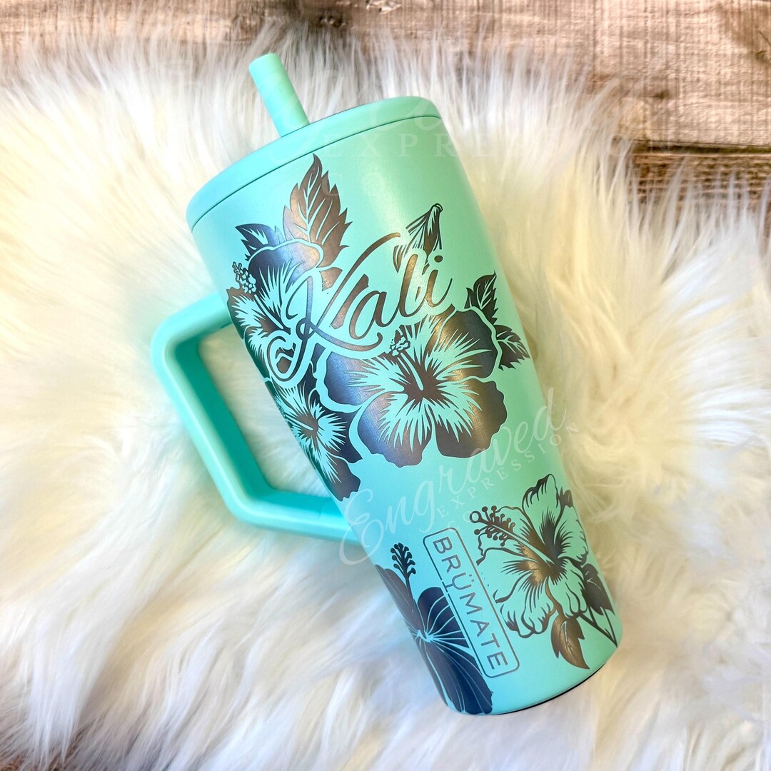 Engraved Brumate Era Tumbler Mint Limited Edition Mint Brumate Hibiscus ...