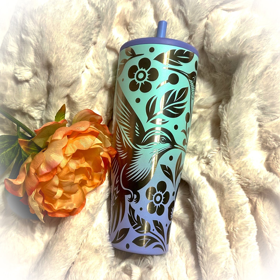 Engraved Brumate Era Tumbler Hummingbird Brumate Floral Summer Design ...