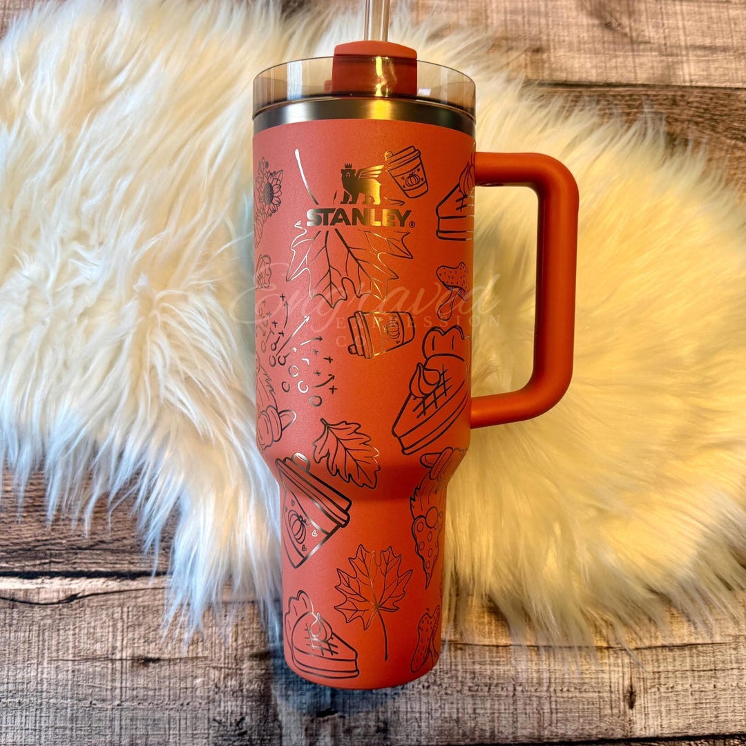 Laser Engraved Copper Stanley Tumbler: Pumpkin Spice Sweater Weather ...