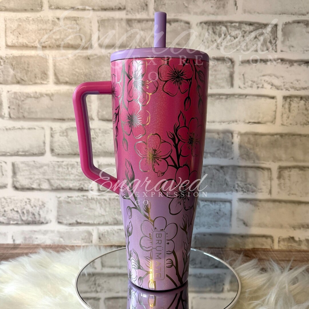 Engraved Brumate Era Cotton Candy Tumbler Cherry Blossom Etched Tumbler ...