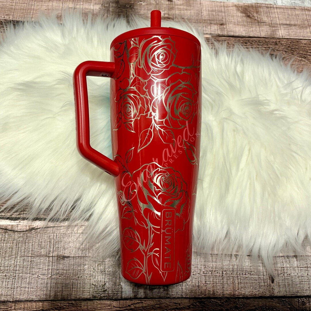 Engraved Rose Brumate Era Marachino Tumbler: Personalized Stainless ...