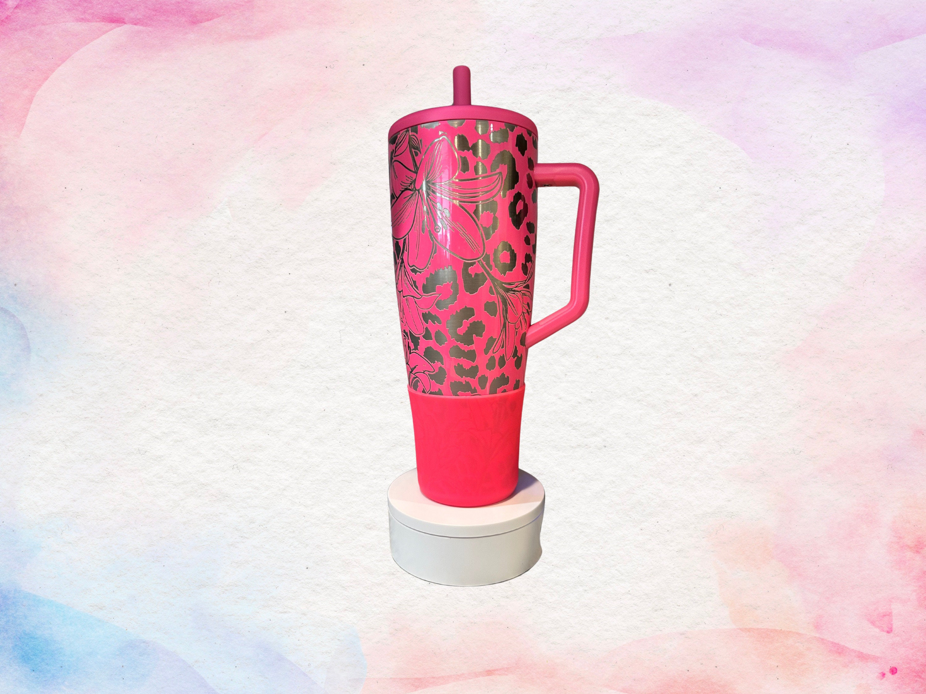 Engraved Brumate Era Tumbler Leopard Lily Floral Tumbler Brumate Era 40 ...