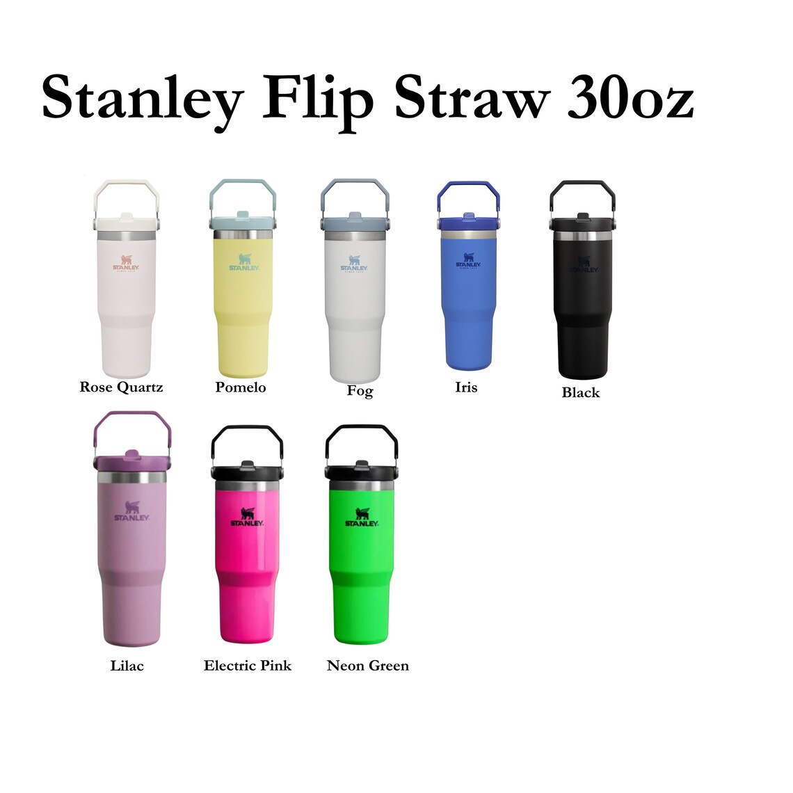 Engraved Stanley Tumbler Neon Pink Rose Design Engraved Quencher ...