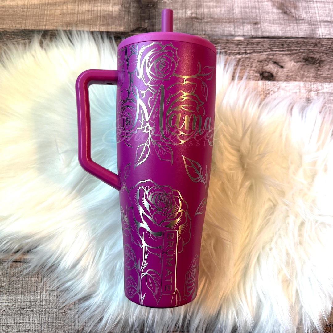 Engraved Brumate Era Tumbler: Dragonfruit Rose Design, Gift for Mom - Etsy