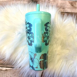 Engraved Brumate Era Tumbler Mint Limited Edition Mint Brumate Hibiscus ...