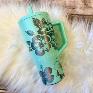 Engraved Brumate Era Tumbler Mint Limited Edition Mint Brumate Hibiscus ...